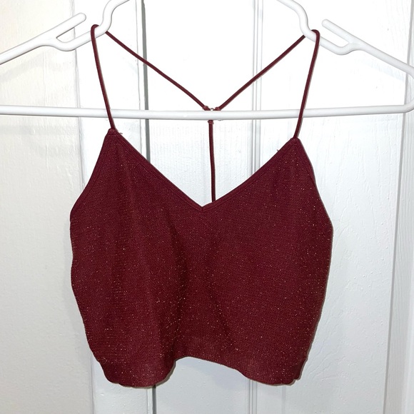 Tops | Sparky Red Crop Tank | Poshmark